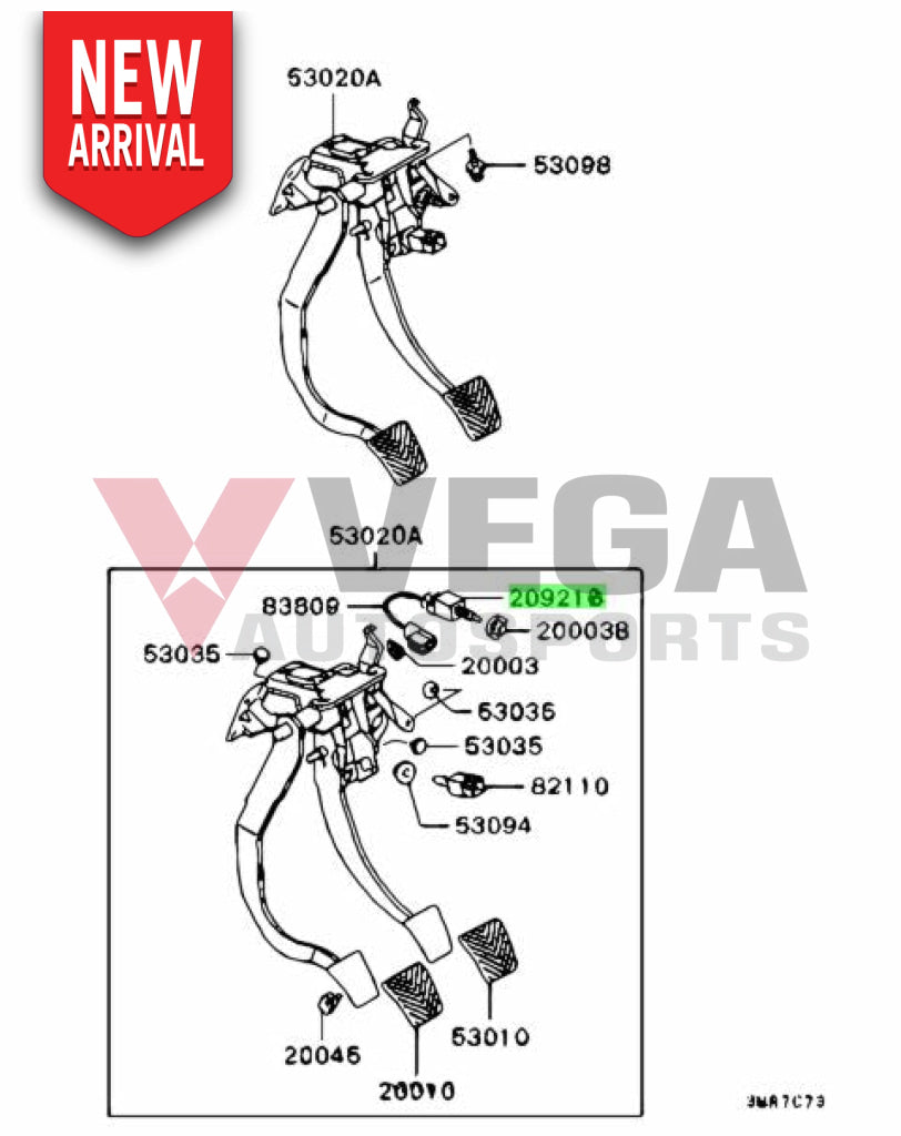 Clutch Switch to suit Mitsubishi Lancer Evolution 7 / 8 / 9 MR329955 ...