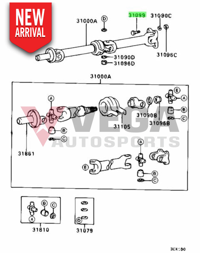Driveshaft to Rear End Bolt to suit Mitsubishi Lancer Evolution 7/8/9 ...