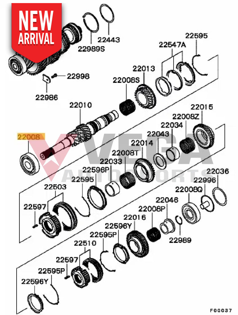 Input Shaft Ball Bearing to suit Mitsubishi Lancer Evolution 7 / 8 / 9 ...