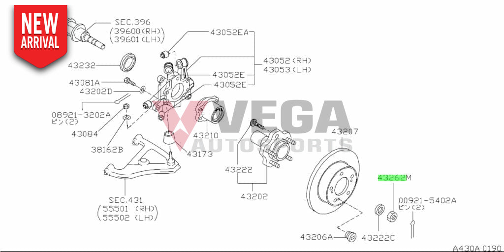 Nissan Rear Drive Shaft Nut to suit Nissan Skyline R32 R33 GTR Z32 432 ...