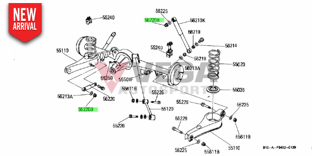 OEM Exhaust Bracket Self Lock Nut to suit Nissan Skyline R32 / R33 / R ...