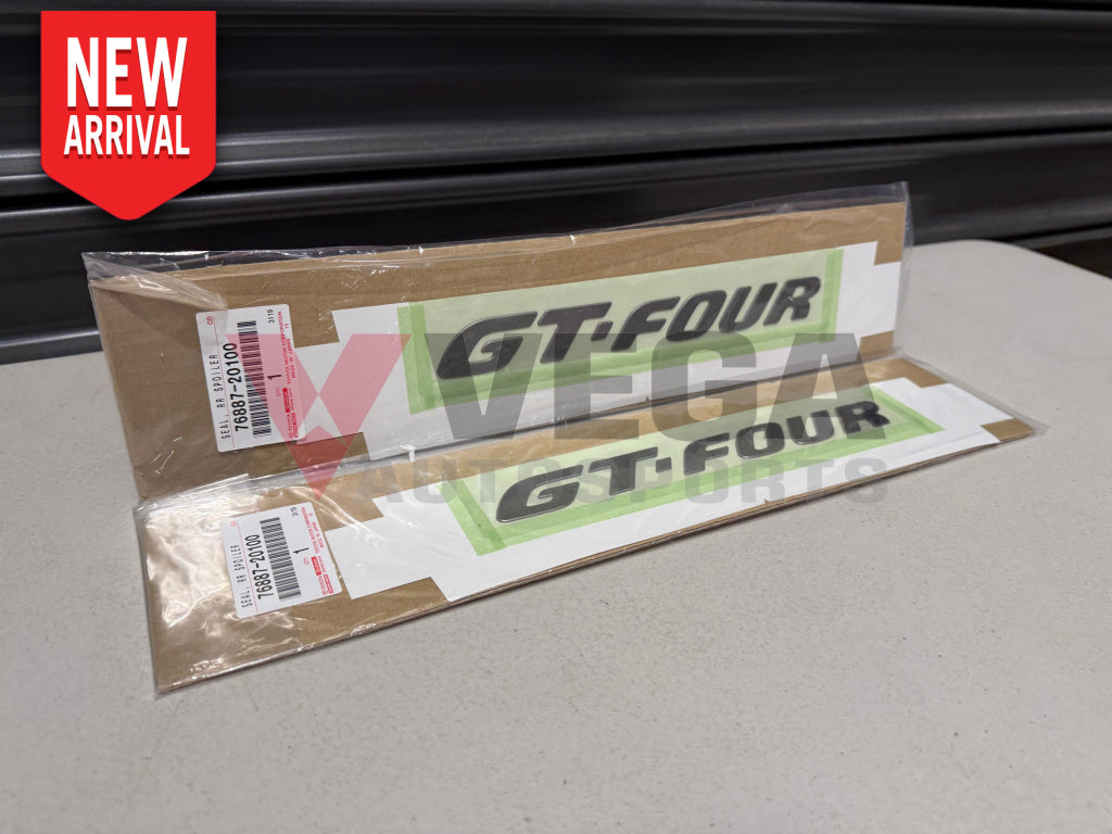 Rear Spoiler GT-FOUR Emblem Decal Set to suit Toyota Celica ST205 7688 ...