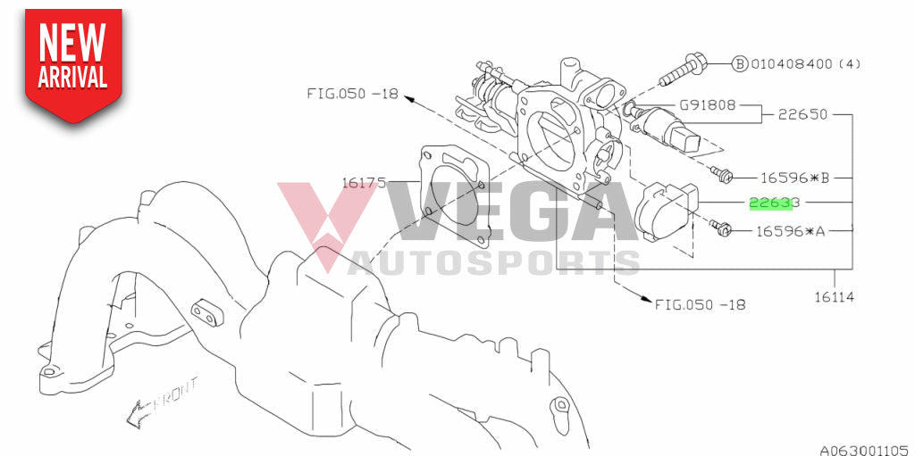 Throttle Position Sensor to suit Subaru Impreza GC8 GF8 98-00 22633AA1 ...